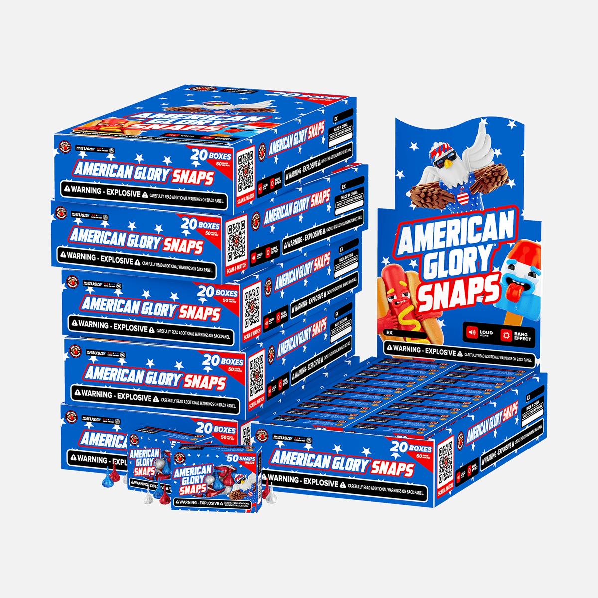 Buy American Glory Snaps Box Fireworks Online