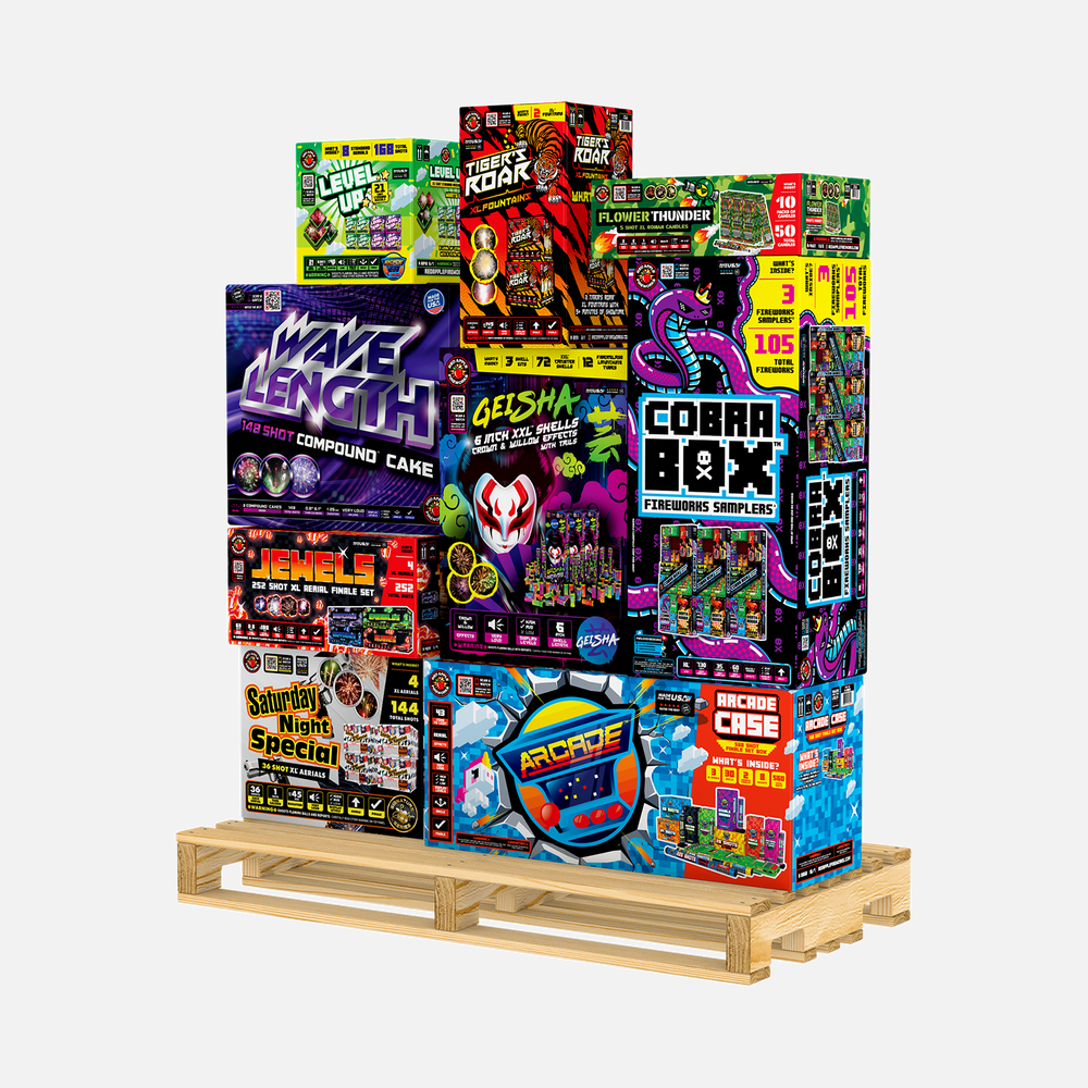 Pallet of Fireworks | Broad Selection of Party Pallet™ Samplers®