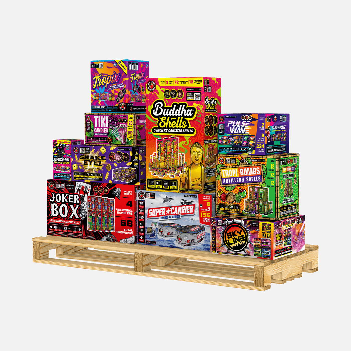 Pallet of Fireworks | Broad Selection of Party Pallet™ Samplers®